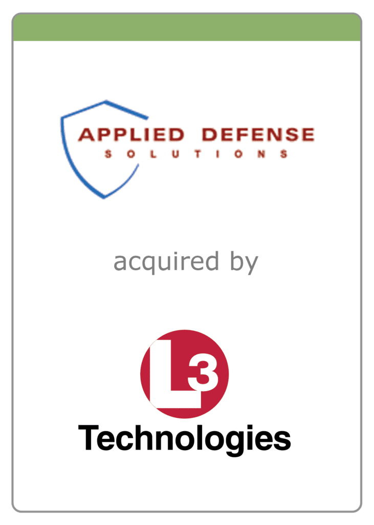 Applied Defense Solutions on its Sale to L3 | The McLean Group